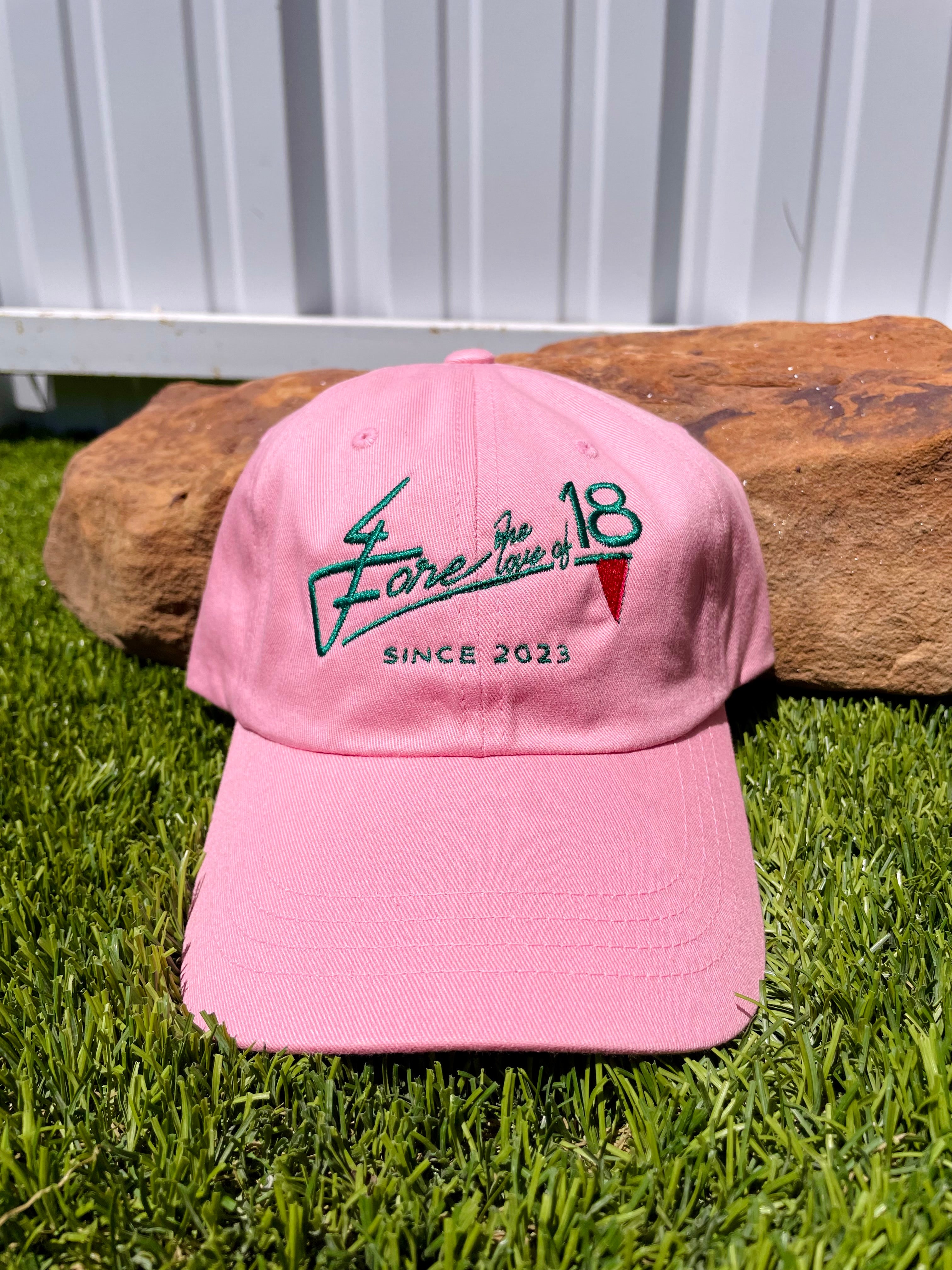 Women/Dad Hat Pink Horizontal/4F Logo – 4Foretheloveof18